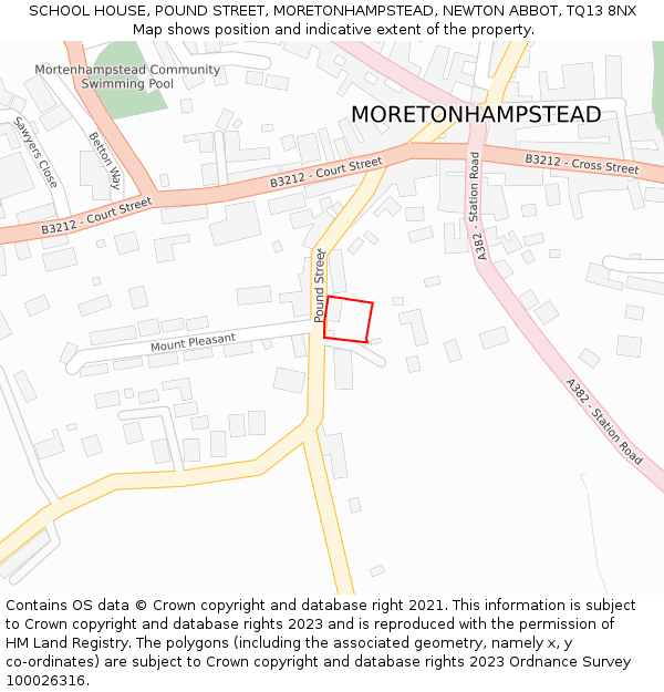 SCHOOL HOUSE, POUND STREET, MORETONHAMPSTEAD, NEWTON ABBOT, TQ13 8NX ...