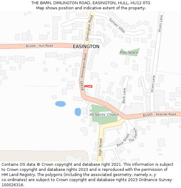 THE BARN, DIMLINGTON ROAD, EASINGTON, HULL, HU12 0TG - £100,000