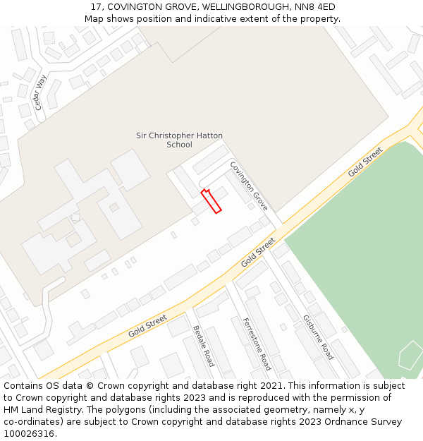 17, COVINGTON GROVE, WELLINGBOROUGH, NN8 4ED - £147,000