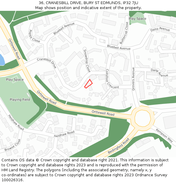 36, CRANESBILL DRIVE, BURY ST EDMUNDS, IP32 7JU - £300,000