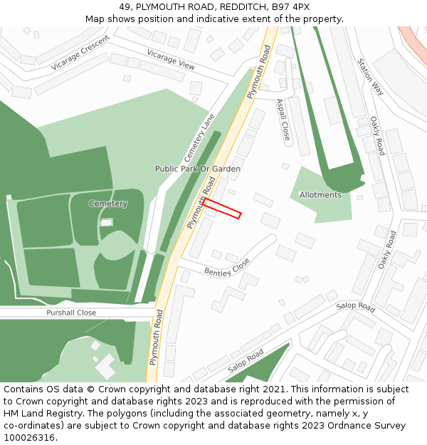 49, PLYMOUTH ROAD, REDDITCH, B97 4PX - £261,000