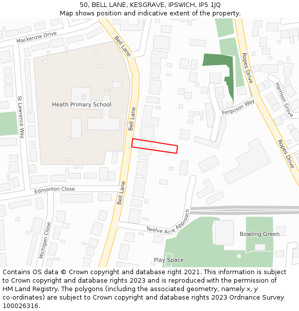 50, BELL LANE, KESGRAVE, IPSWICH, IP5 1JQ - £350,000