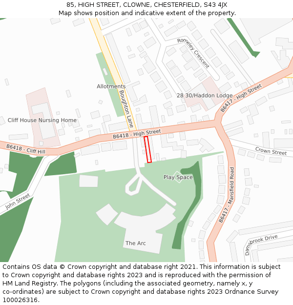 85, HIGH STREET, CLOWNE, CHESTERFIELD, S43 4JX - £120,000
