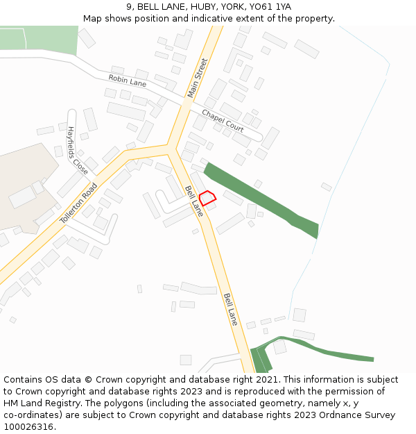 9, BELL LANE, HUBY, YORK, YO61 1YA - £250,000