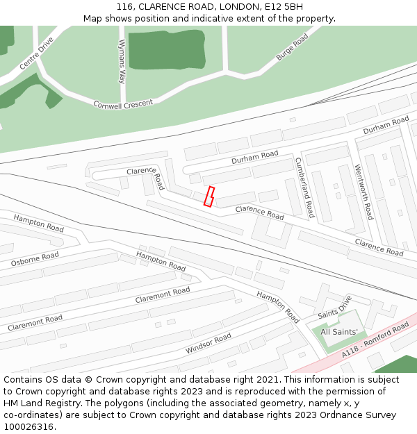116, CLARENCE ROAD, LONDON, E12 5BH - £180,000