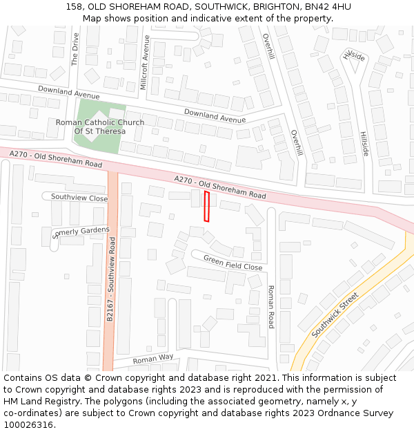 158, OLD SHOREHAM ROAD, SOUTHWICK, BRIGHTON, BN42 4HU - £176,000