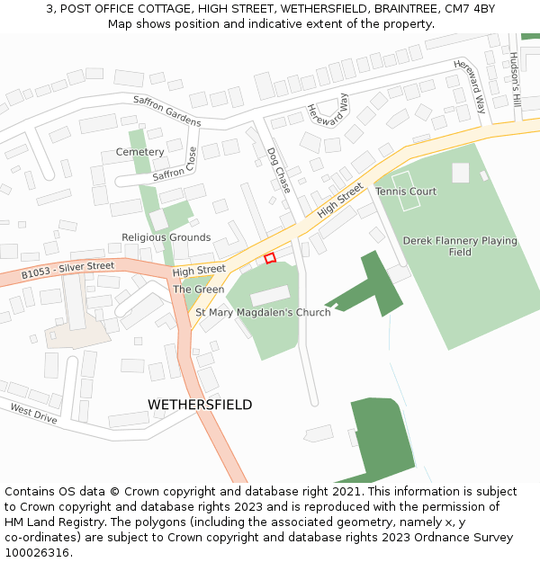 3, POST OFFICE COTTAGE, HIGH STREET, WETHERSFIELD, BRAINTREE, CM7 4BY ...