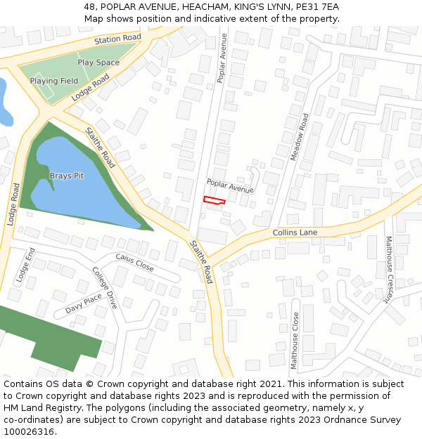 48, POPLAR AVENUE, HEACHAM, KING'S LYNN, PE31 7EA - £90,000