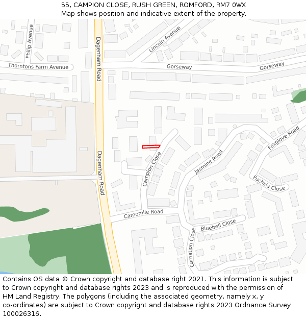 55, CAMPION CLOSE, RUSH GREEN, ROMFORD, RM7 0WX - £158,500
