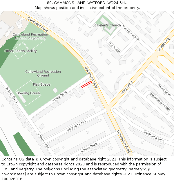 89, GAMMONS LANE, WATFORD, WD24 5HU - £250,000