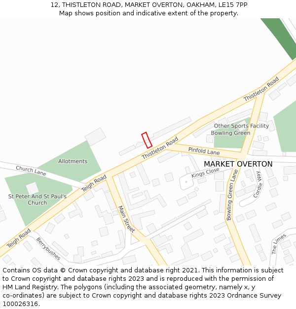 12, THISTLETON ROAD, MARKET OVERTON, OAKHAM, LE15 7PP - £302,500