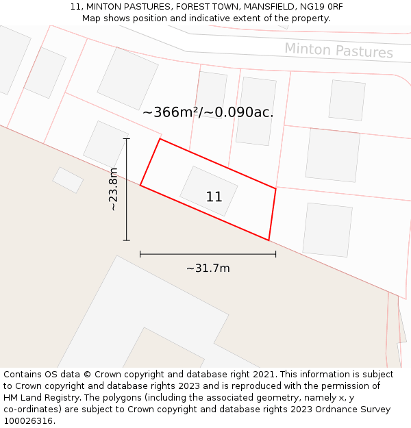 11, MINTON PASTURES, FOREST TOWN, MANSFIELD, NG19 0RF - £90,000