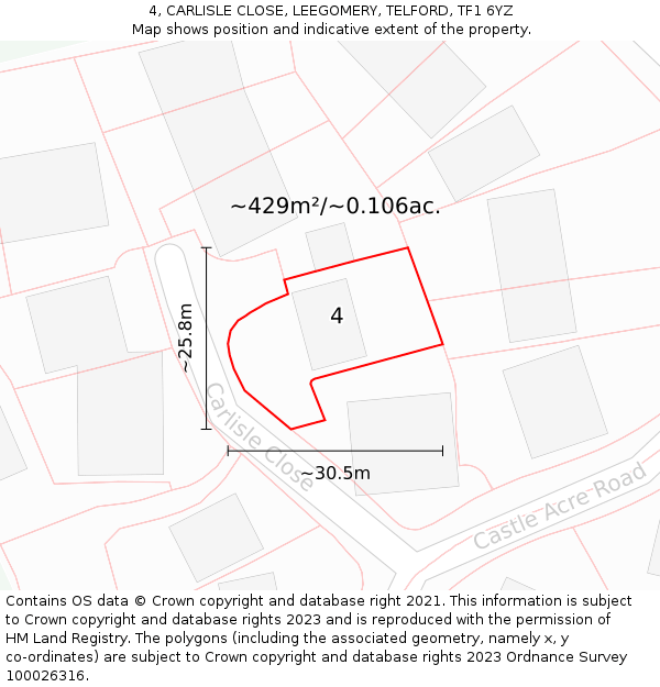4, CARLISLE CLOSE, LEEGOMERY, TELFORD, TF1 6YZ - £202,500