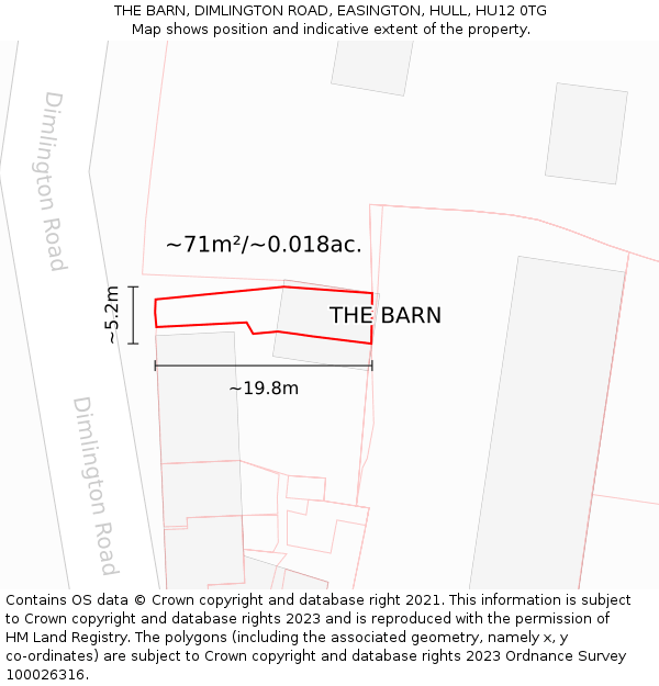THE BARN, DIMLINGTON ROAD, EASINGTON, HULL, HU12 0TG - £100,000