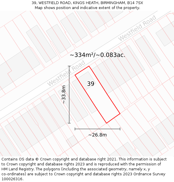 39, WESTFIELD ROAD, KINGS HEATH, BIRMINGHAM, B14 7SX - £95,000