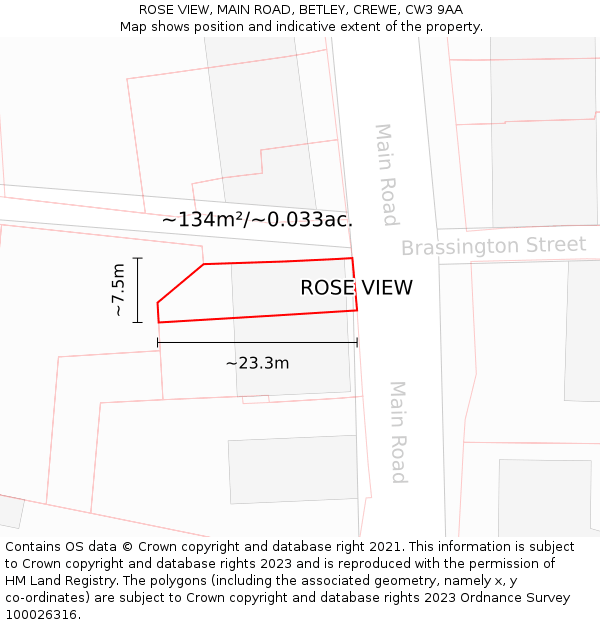 ROSE VIEW, MAIN ROAD, BETLEY, CREWE, CW3 9AA - £95,000