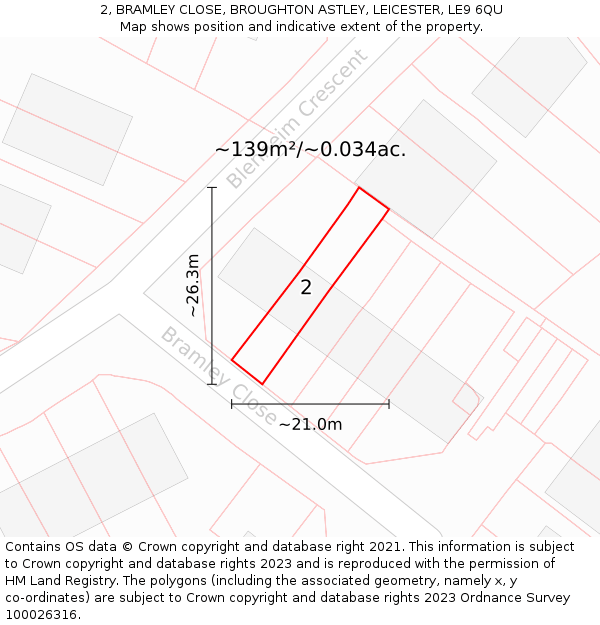 2, BRAMLEY CLOSE, BROUGHTON ASTLEY, LEICESTER, LE9 6QU - £122,500