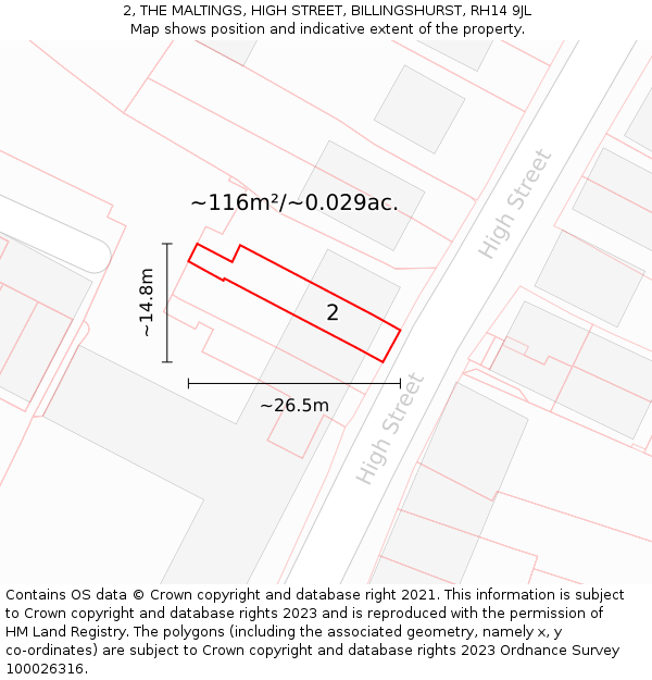 2, THE MALTINGS, HIGH STREET, BILLINGSHURST, RH14 9JL - £155,000
