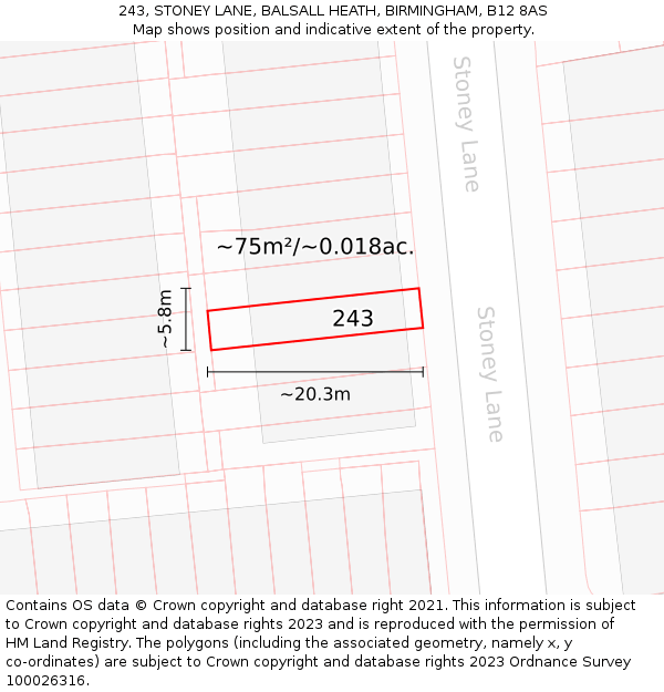243, STONEY LANE, BALSALL HEATH, BIRMINGHAM, B12 8AS - £52,000