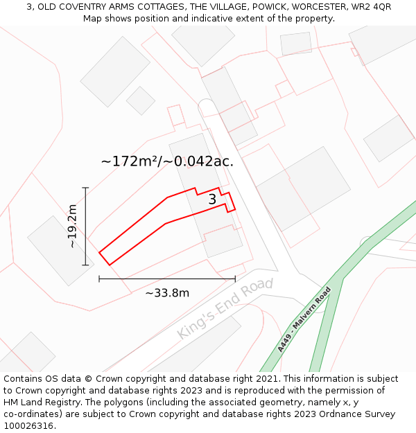 3, OLD COVENTRY ARMS COTTAGES, THE VILLAGE, POWICK, WORCESTER, WR2 4QR ...