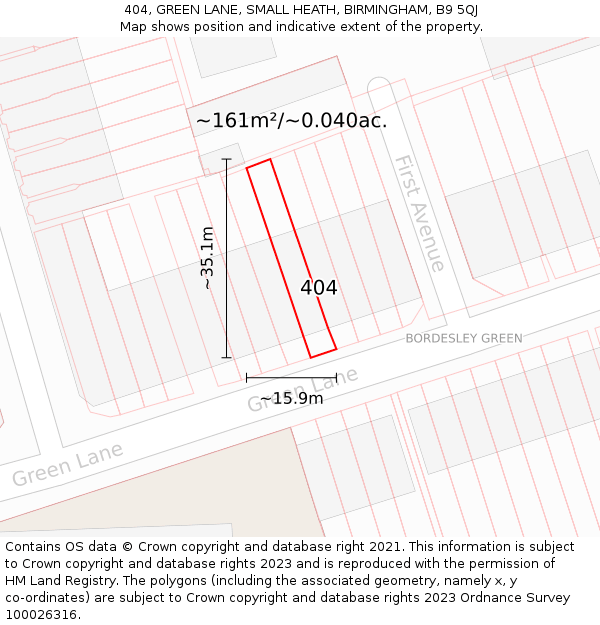 404, GREEN LANE, SMALL HEATH, BIRMINGHAM, B9 5QJ - £95,000