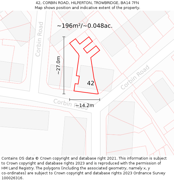 42, CORBIN ROAD, HILPERTON, TROWBRIDGE, BA14 7FN - £185,000