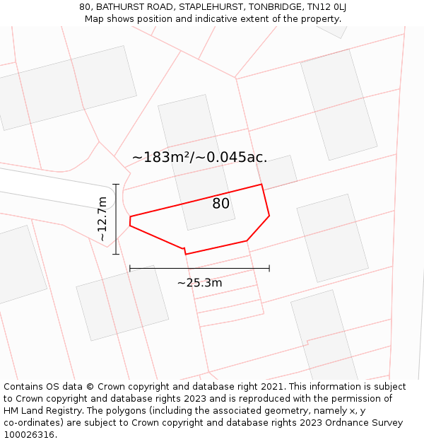 80, BATHURST ROAD, STAPLEHURST, TONBRIDGE, TN12 0LJ - £256,000