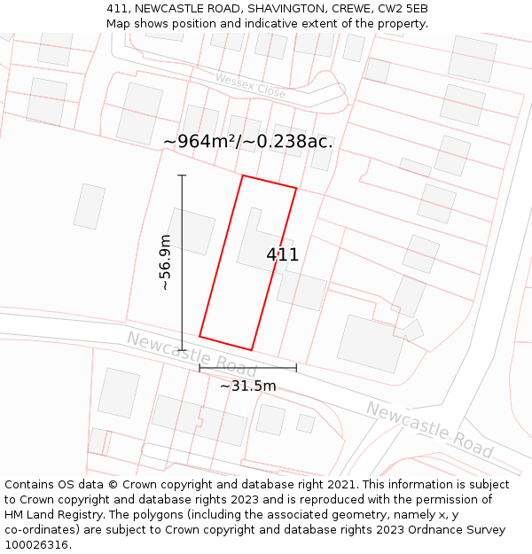 411, NEWCASTLE ROAD, SHAVINGTON, CREWE, CW2 5EB - £395,000
