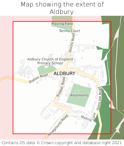 Where is Aldbury? Aldbury on a map