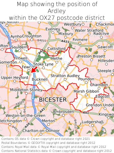 Where is Ardley? Ardley on a map