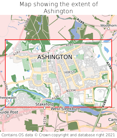 Where is Ashington? Ashington on a map