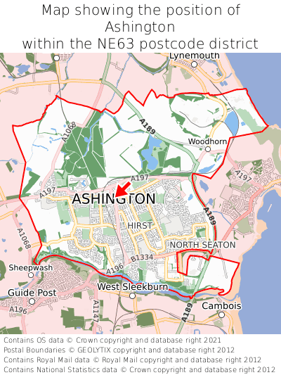 Where is Ashington? Ashington on a map