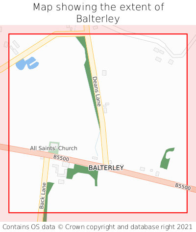 Where is Balterley? Balterley on a map