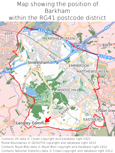 Where is Barkham? Barkham on a map