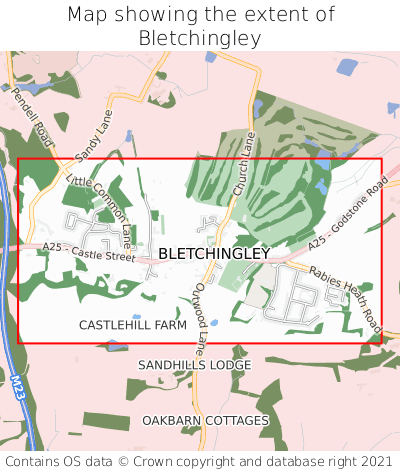 Where is Bletchingley? Bletchingley on a map