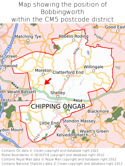 Where is Bobbingworth? Bobbingworth on a map