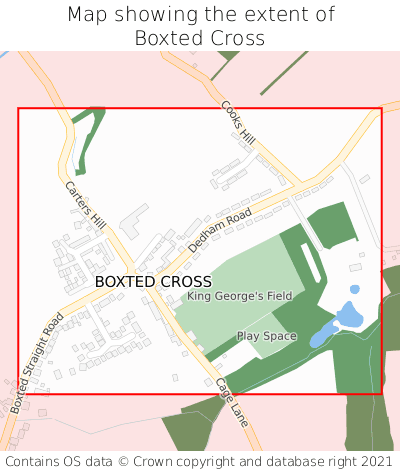 Where is Boxted Cross? Boxted Cross on a map
