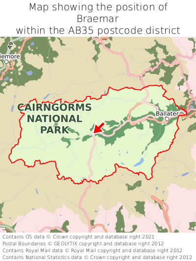 Where is Braemar? Braemar on a map
