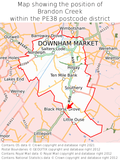 Where is Brandon Creek? Brandon Creek on a map