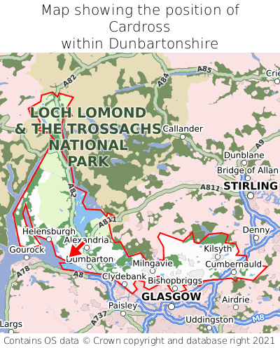 Where is Cardross? Cardross on a map