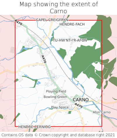 Where is Carno? Carno on a map
