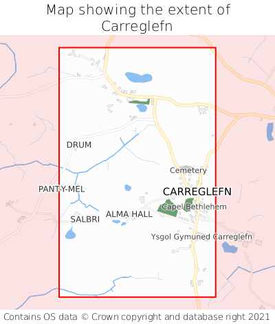 Where is Carreglefn? Carreglefn on a map