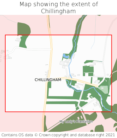 Where is Chillingham? Chillingham on a map