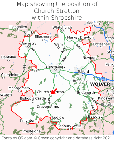 Where is Church Stretton? Church Stretton on a map