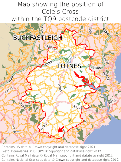 Where is Cole's Cross? Cole's Cross on a map