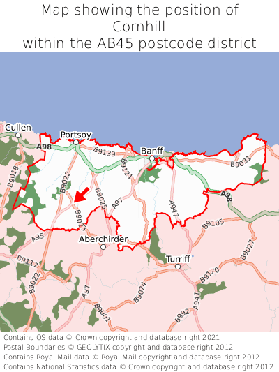 Where is Cornhill? Cornhill on a map