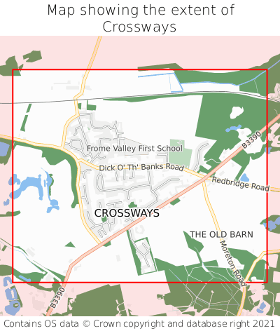Where is Crossways? Crossways on a map