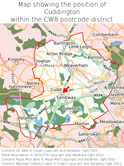 Where is Cuddington? Cuddington on a map