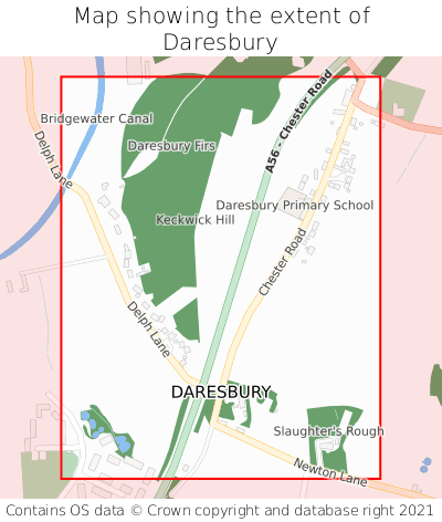 Where is Daresbury? Daresbury on a map