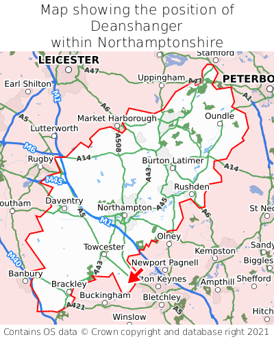 Where is Deanshanger? Deanshanger on a map